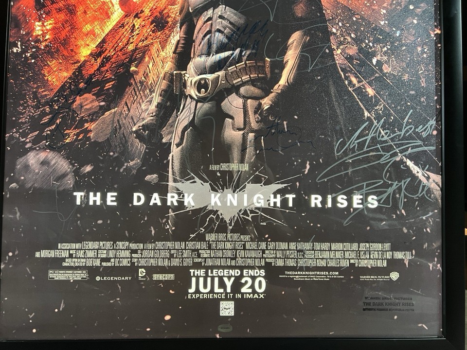Dark Knight Rises CAST SIGNED 27x40 Movie Authentic Premiere DS Poster ...