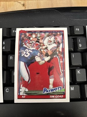 TIM GOAD 1991 TOPPS FOOTBALL CARD # 612 Patriots | eBay