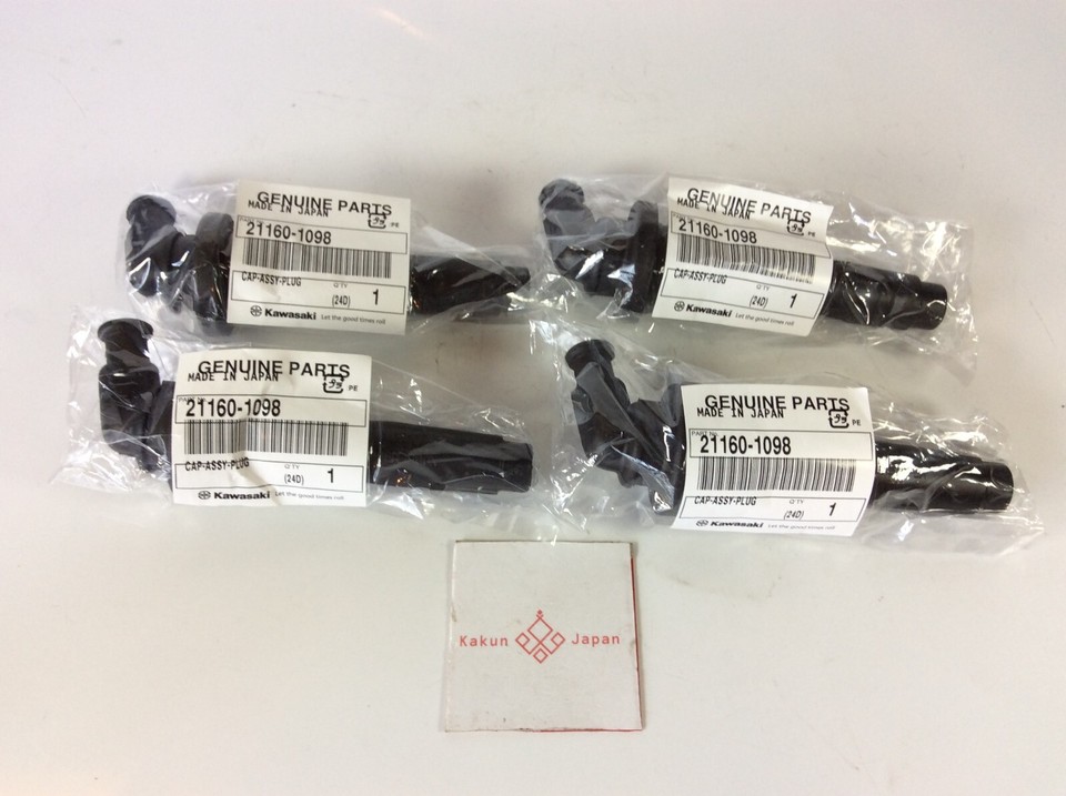 Kawasaki OEM 21160-1098 (x4) ZZR1200 ZX1200 Spark Plug Caps Set From ...