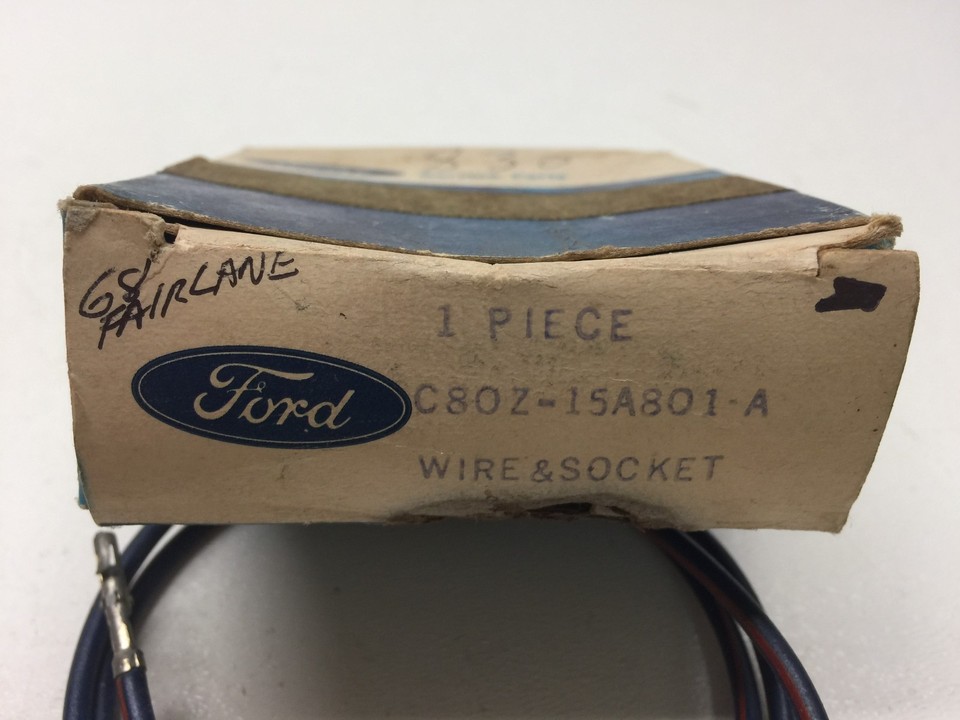 1968 FORD FAIRLANE Wire and Socket NOS OEM C8OZ-15A801-A | eBay