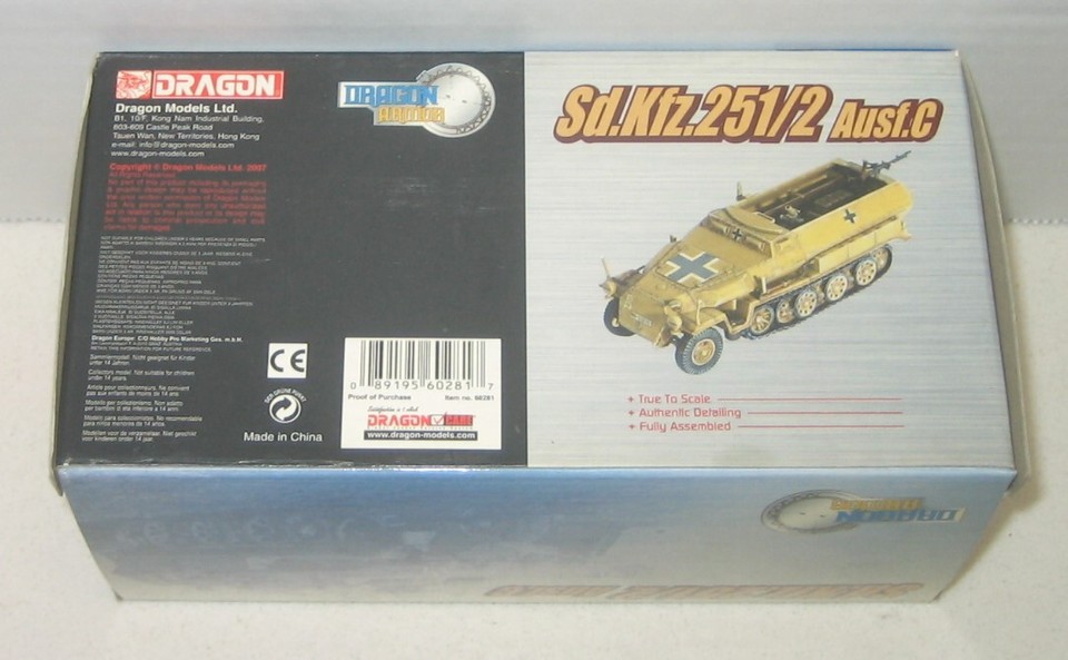 Dragon Armor 1/72 60281 WWII German Sd.Kfz. 251/2 Ausf C Halftrack 1942 ...