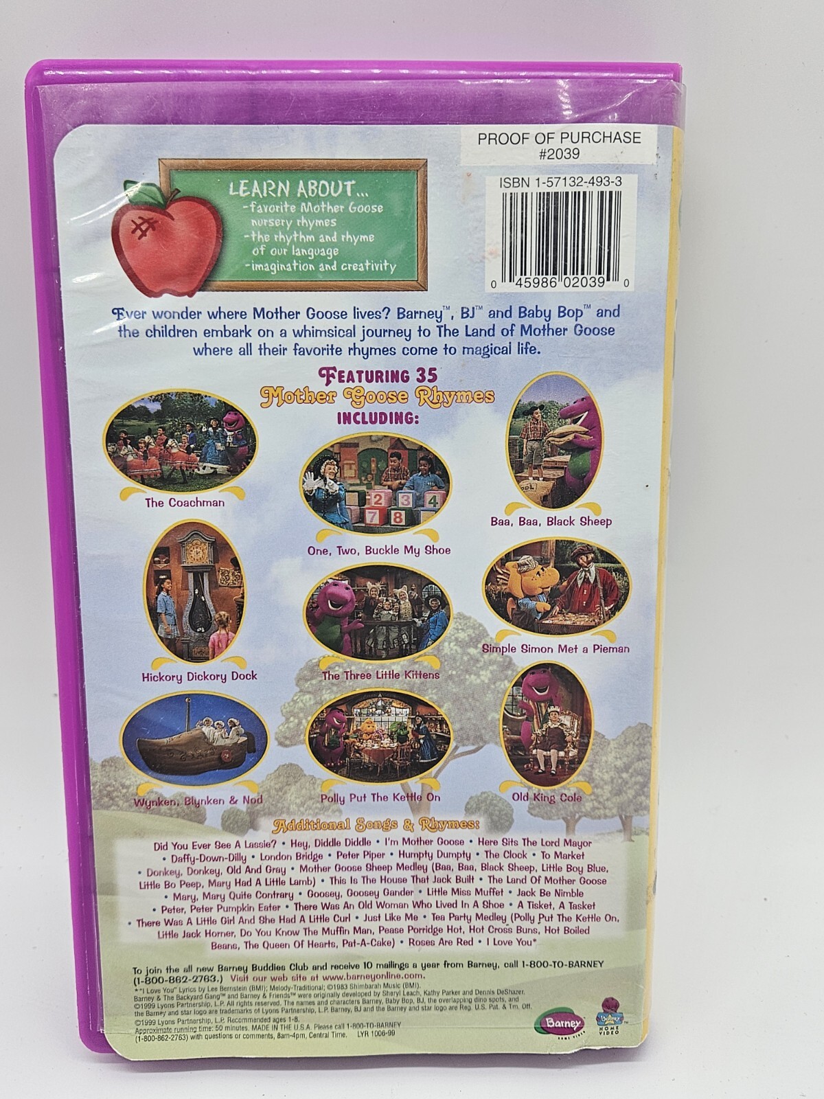Barneys Rhyme Time Rhythm (VHS, 2001, Clam Shell) for sale online | eBay