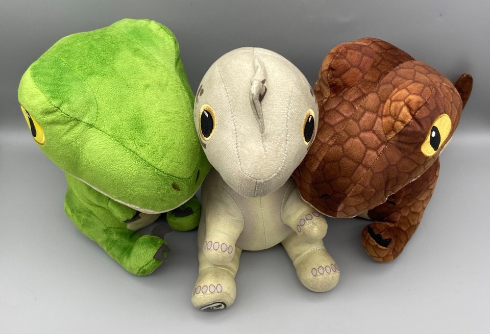 Jurassic Park Baby Dinosaur Plush set of 3 Velociraptor T Rex ...