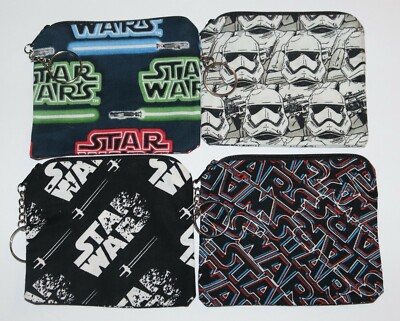Handmade Small Zipper Coin Purse Pouch Bag with Key Ring Star Wars 1 | eBay