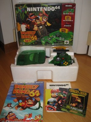 Nintendo Donkey Kong 64 Set Jungle Green Console CIB Complete In Box ...