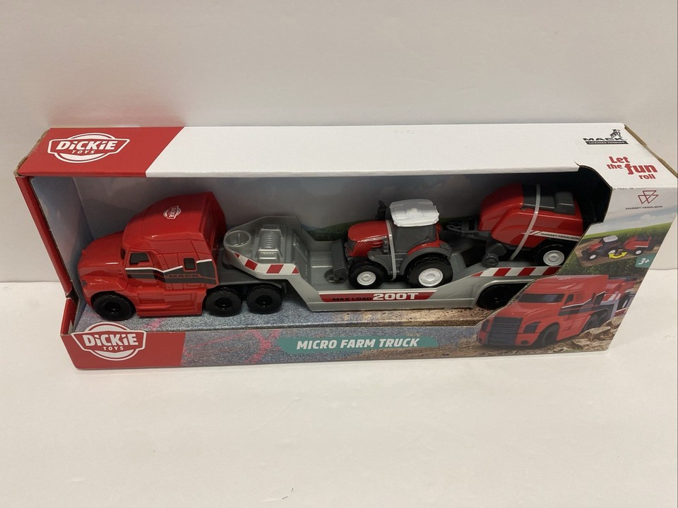 Dickie Toys Massey Ferguson Micro Farm Mack Truck - Moving Parts Mack ...