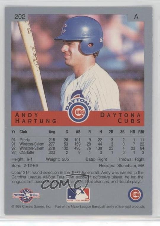 1993 Classic Best Minor League Andy Hartung #202 | eBay
