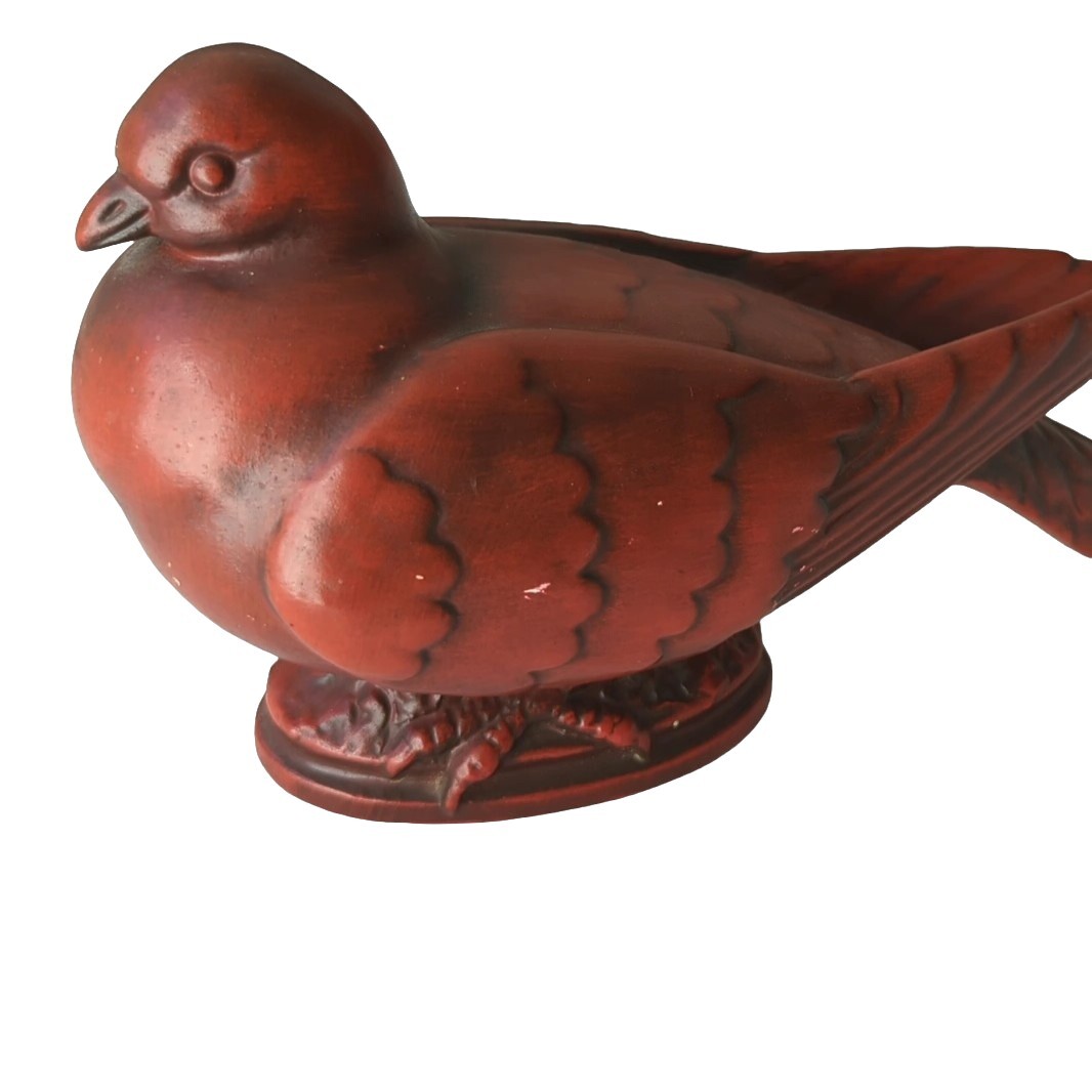 Rare Haeger Pottery Vintage Antique Orange Mourning Dove/Pigeon Bird ...
