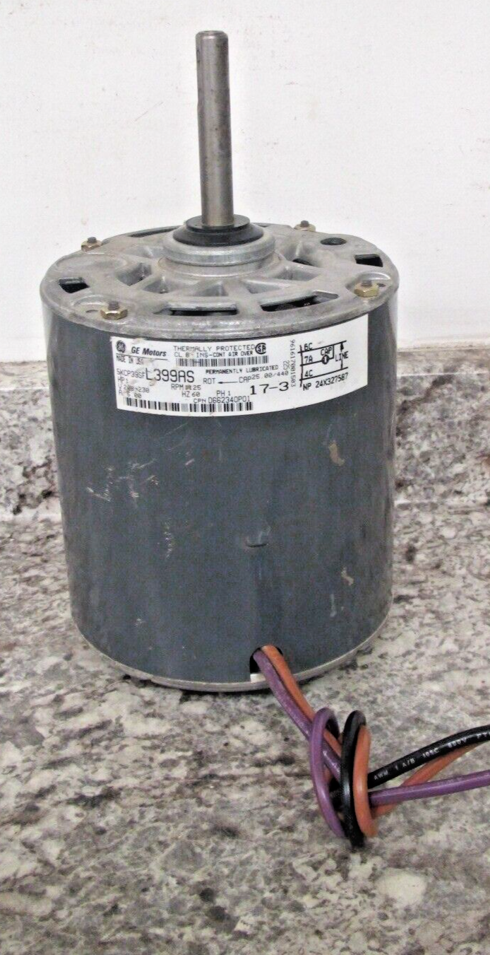 GE MOTOR MODEL 5KCP39SFL399AS 208-230V 1HP 1PH 1125RPM USED FREE ...