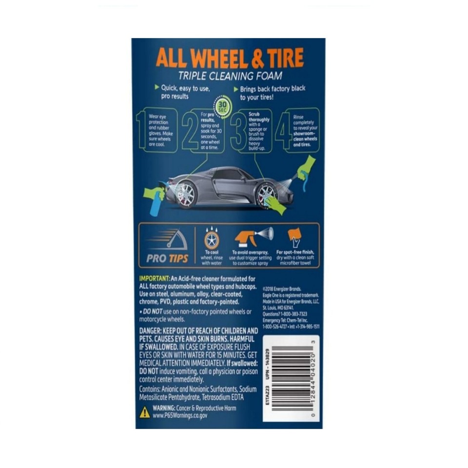 Eagle One E1TAZ23 All Wheel & Tire Cleaner, 23 fl oz.(Valvoline Made In ...