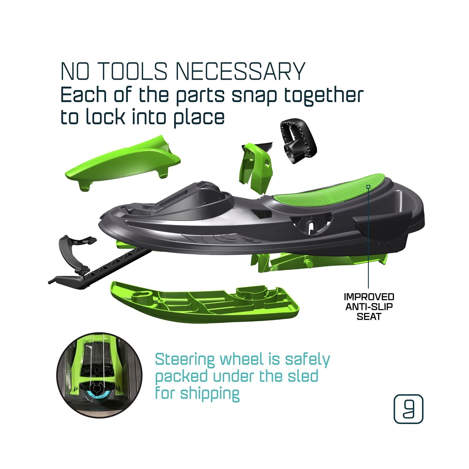 Gizmo Riders STRATOS - 2-person Racing Style Bobsled With Steering ...