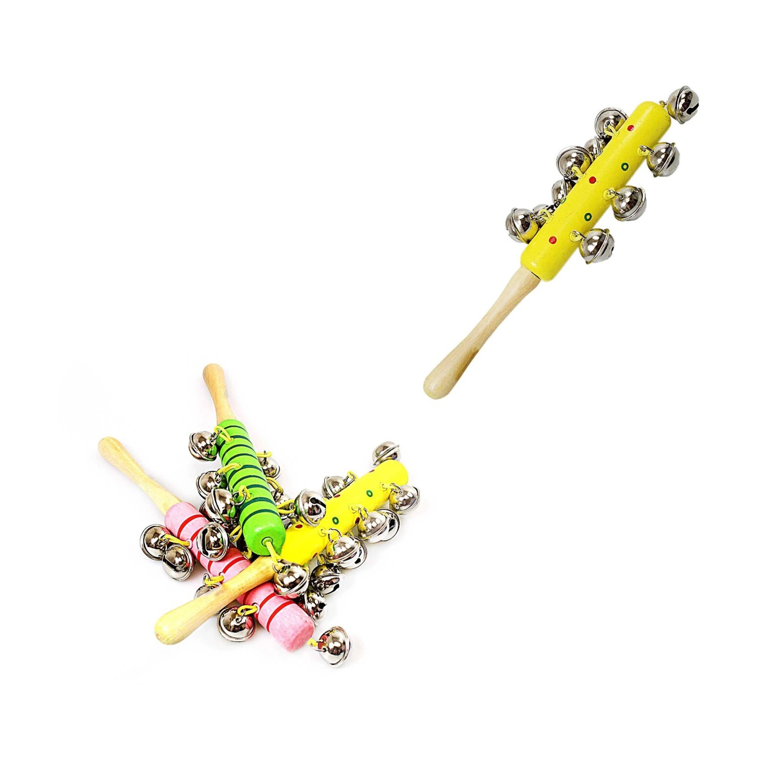MUSICAL JINGLE BELL STICKS INSTRUMENTS WITH ASSORTED COLOURS FOR KIDS x ...