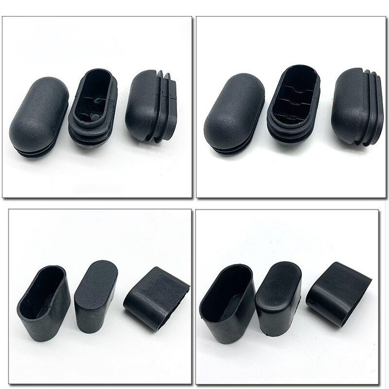 Oval Plastic End Caps Tube Pipe Inserts Blanking Plug Furniture Table ...