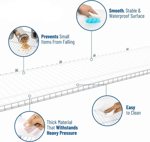 Closet Shelf Liner Wire Shelf Liners For Closets And Pantry set Of 4 12 ...