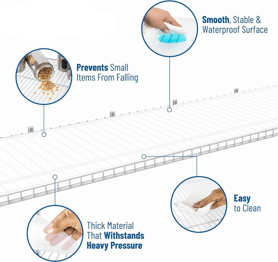 Closet Shelf Liner Wire Shelf Liners For Closets And Pantry set Of 4 12 ...