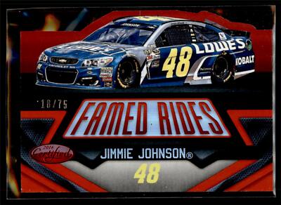 2016 Panini Certified Racing NASCAR Famed Rides MIRROR RED Jimmie ...