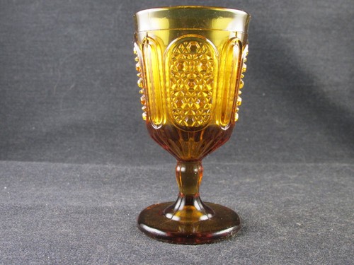 1880S EAPG FINECUT N PANEL AMBER TRUE WINE GLASS 4IN CAMPBELL JONES ...