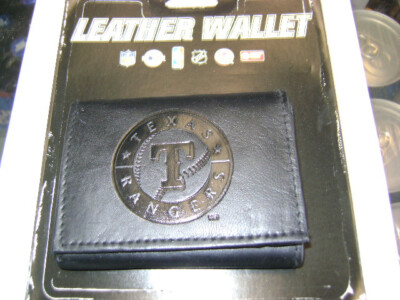 T - texas Ranger Tri-Fold Leather Wallet -Embossed Logo | eBay