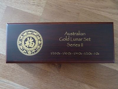 Lunar Series 2 Wooden Type-Set Coin Box for 1/20 oz - 1 oz Gold Coins ...