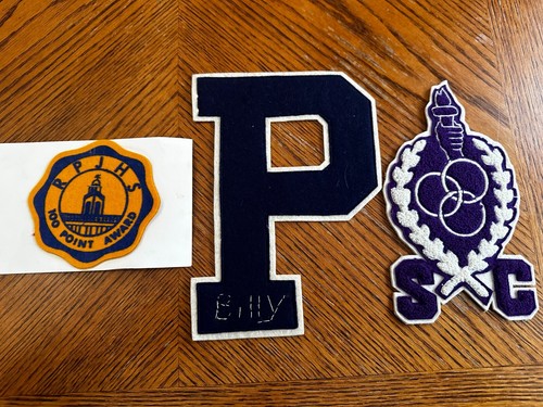 Set of 3 Baltimore High School Letter Jacket Patches RPJHS 100 Point ...
