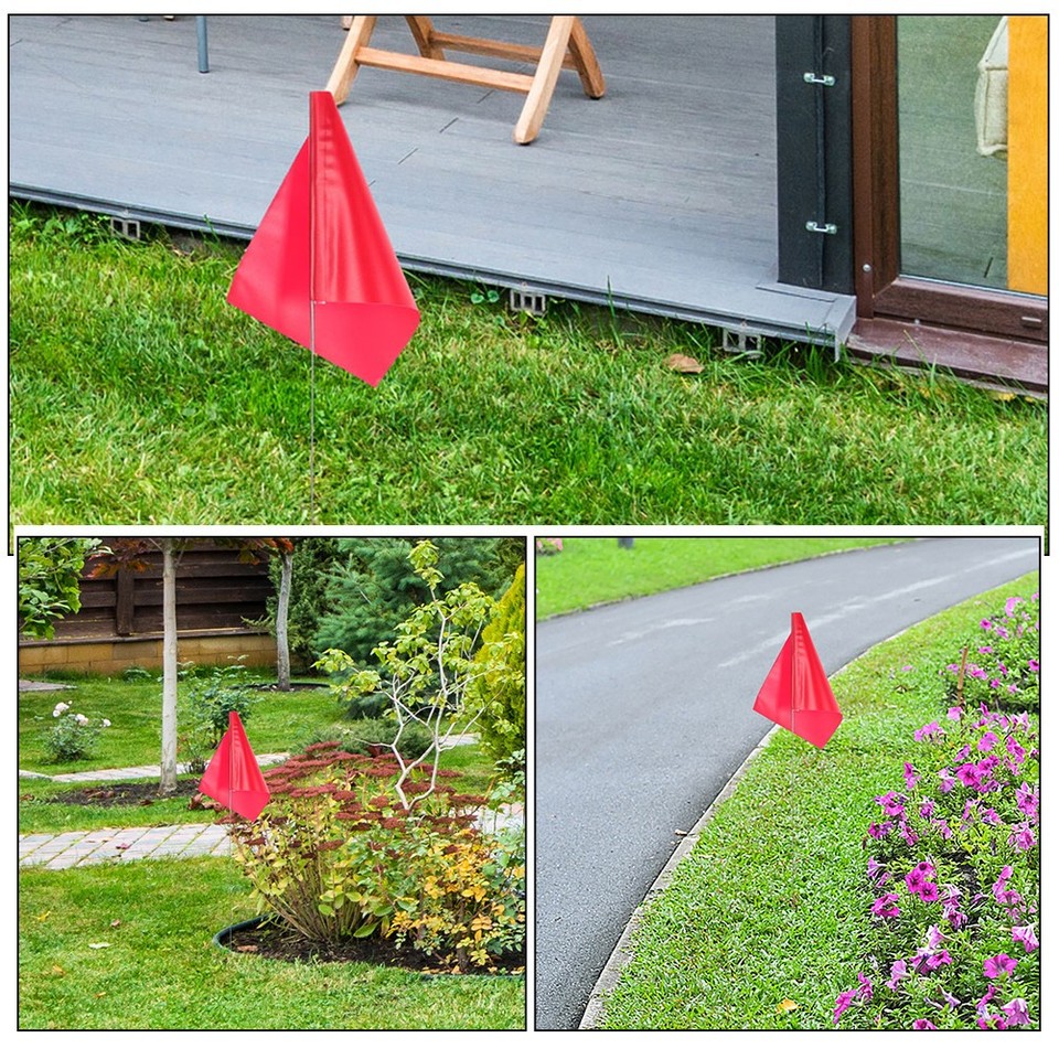 50 Pcs Lawn Marker Flags Garden Triangular Flags for Irrigation ...