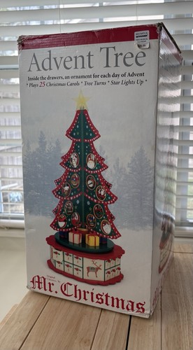 Mr Christmas 2005 Advent Tree Plays 25 Christmas Carols w/ Ornaments ...