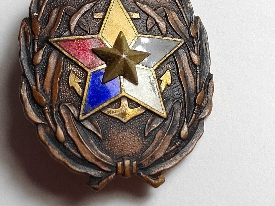 Manchukuo Soldier Relief Badge Enamel Star Imperial Japanese Manchuria ...