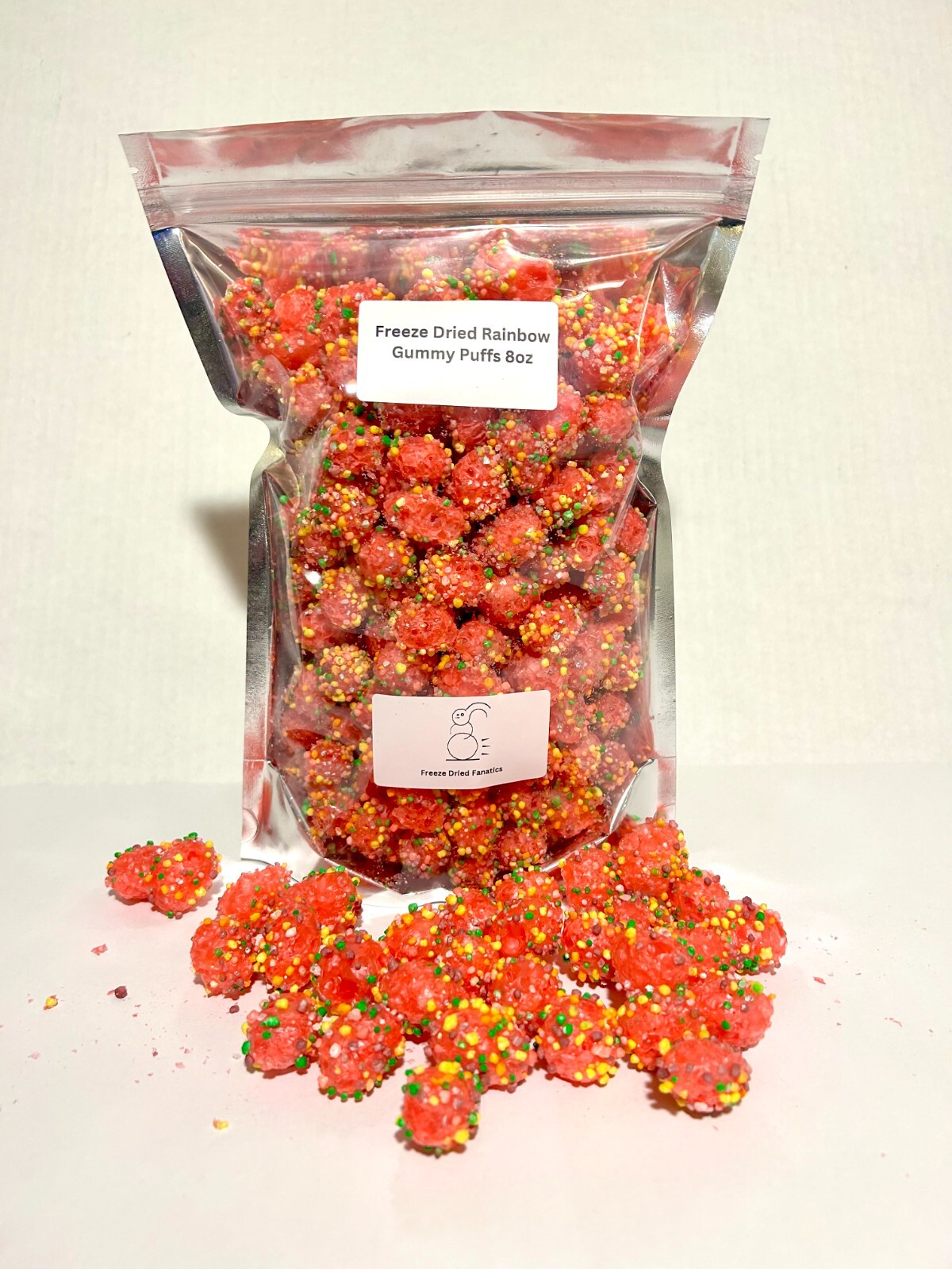 Freeze Dried Gummy Candy Rainbow Puffs *Pick Size* Made Fresh Each ...