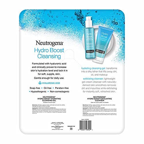 Neutrogena Hydro Boost Cleanse & Exfoliate Set 3 Pc Scuffed Opened Box ...