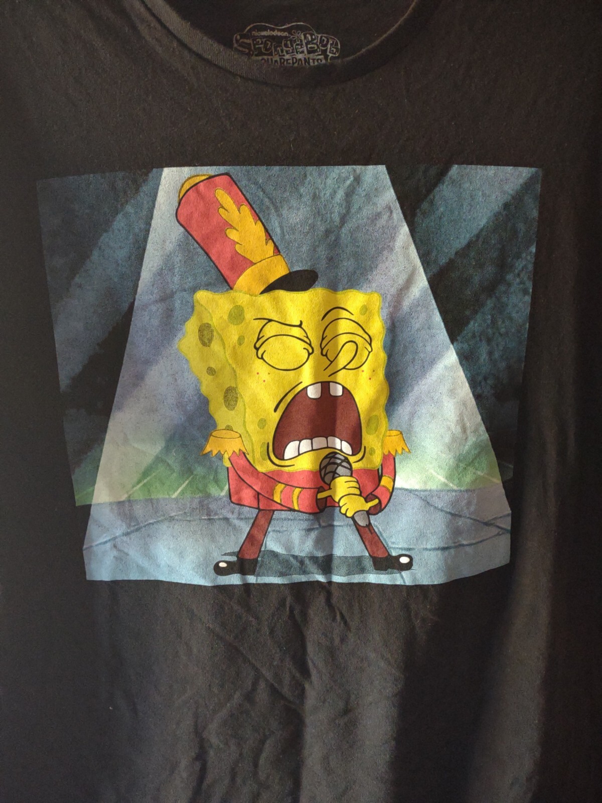 Men’s Black Nickelodeon Spongebob Squarepants T-Shirt… - Gem