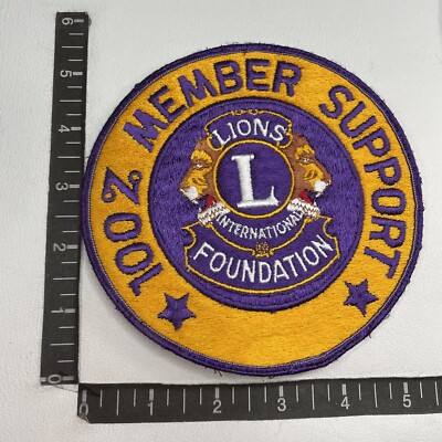 100% MEMBER SUPPORT Lions Club International Foundation Patch 09R6 | eBay