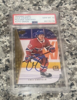 Cole Caufield SIGNED 2021 Upper Deck UD Rookie Card PSA COA 10 Auto ...