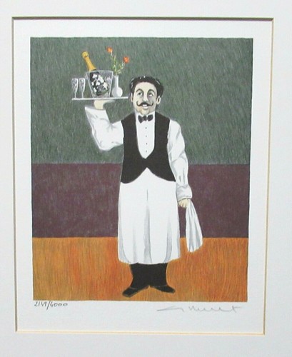 GUY BUFFET WAITER LIMITED EDITION SIGNED LITHOGRAPH | eBay