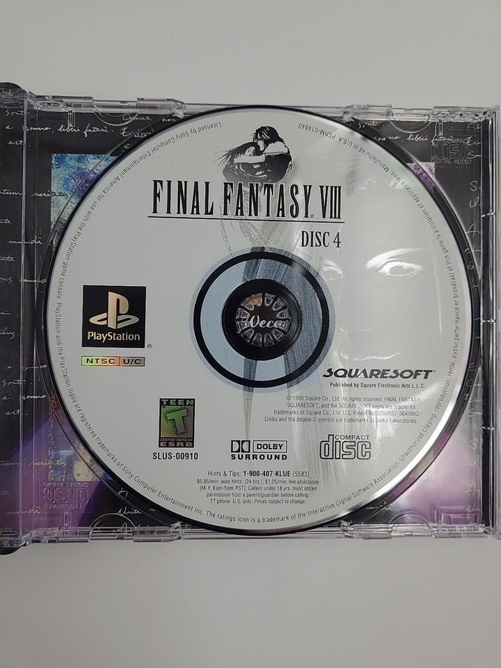 Final Fantasy VIII PS1 PlayStation 1 Complete CIB + Mini-Walkthrough | eBay