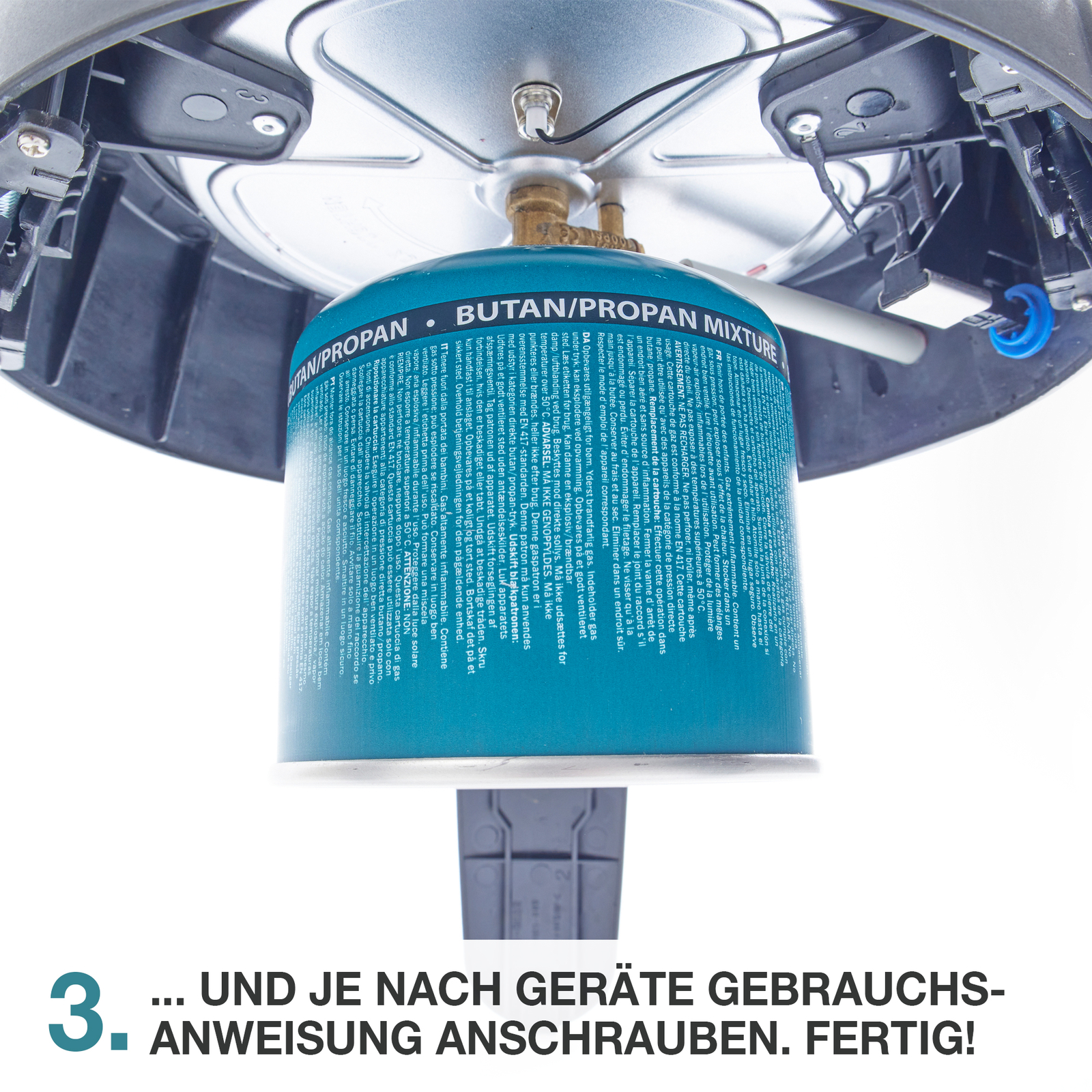 Camping Propan Butan Gas 500g Kartusche Schraub Ventil Kartuschen ...