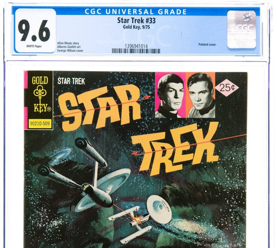 🔥 STAR TREK #33 GOLD KEY Comics 1975 CGC 9.6 NM+ CAPTAIN KIRK SPOCK ...