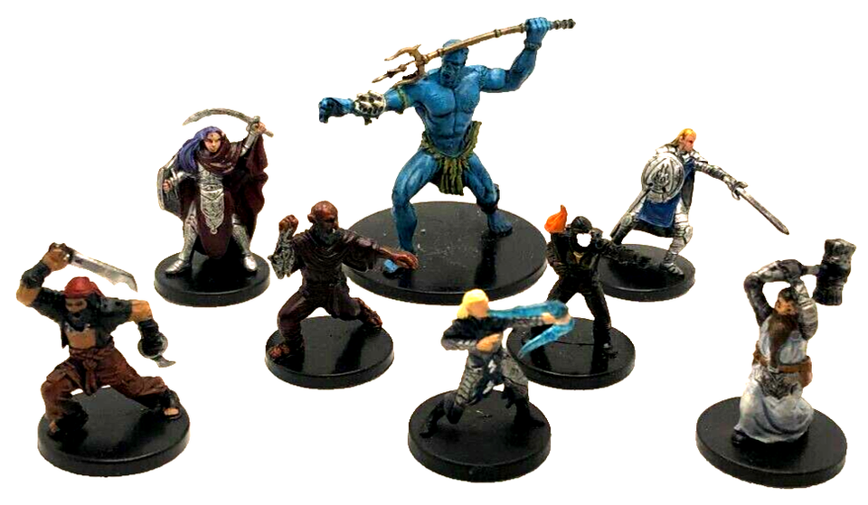 Huge lot of 50 D&D & Pathfinder Miniatures various sets A-6 No ...