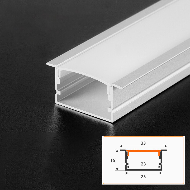 10Pcs 3.3ft Each LED Aluminum Profile Channel Holder with Cover for LED ...