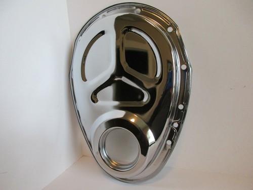 SMALL BLOCK CHEVY CHROME TIMING CHAIN COVER sbc 283 327 350 #4932 | eBay