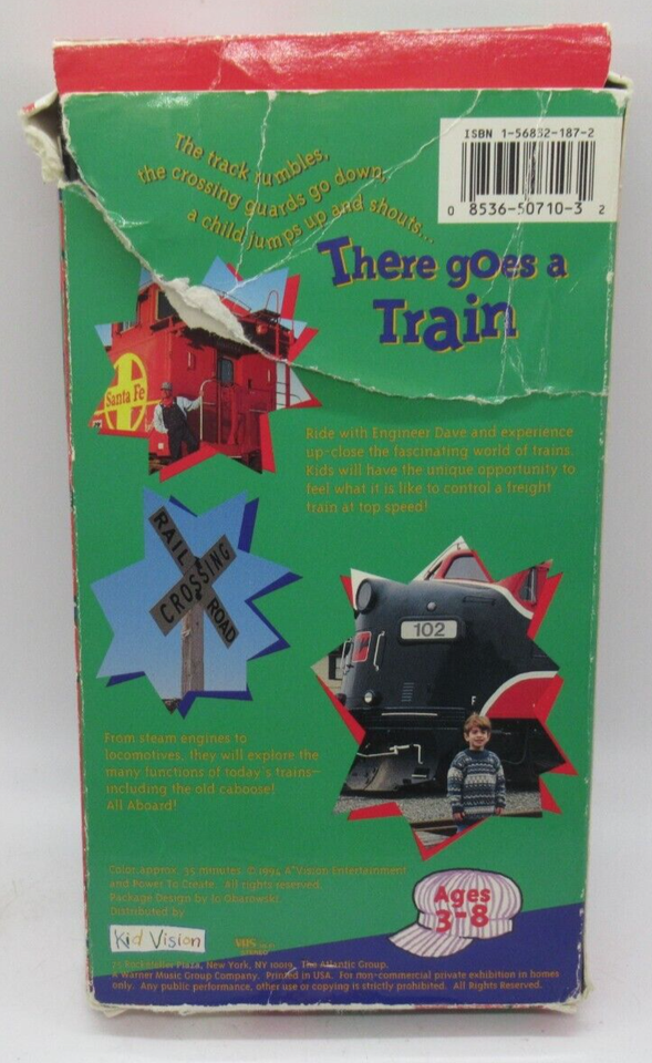 KID VISION - THERE GOES A TRAIN VHS VIDEO, LIVE ACTION STEAM ENGINES ...