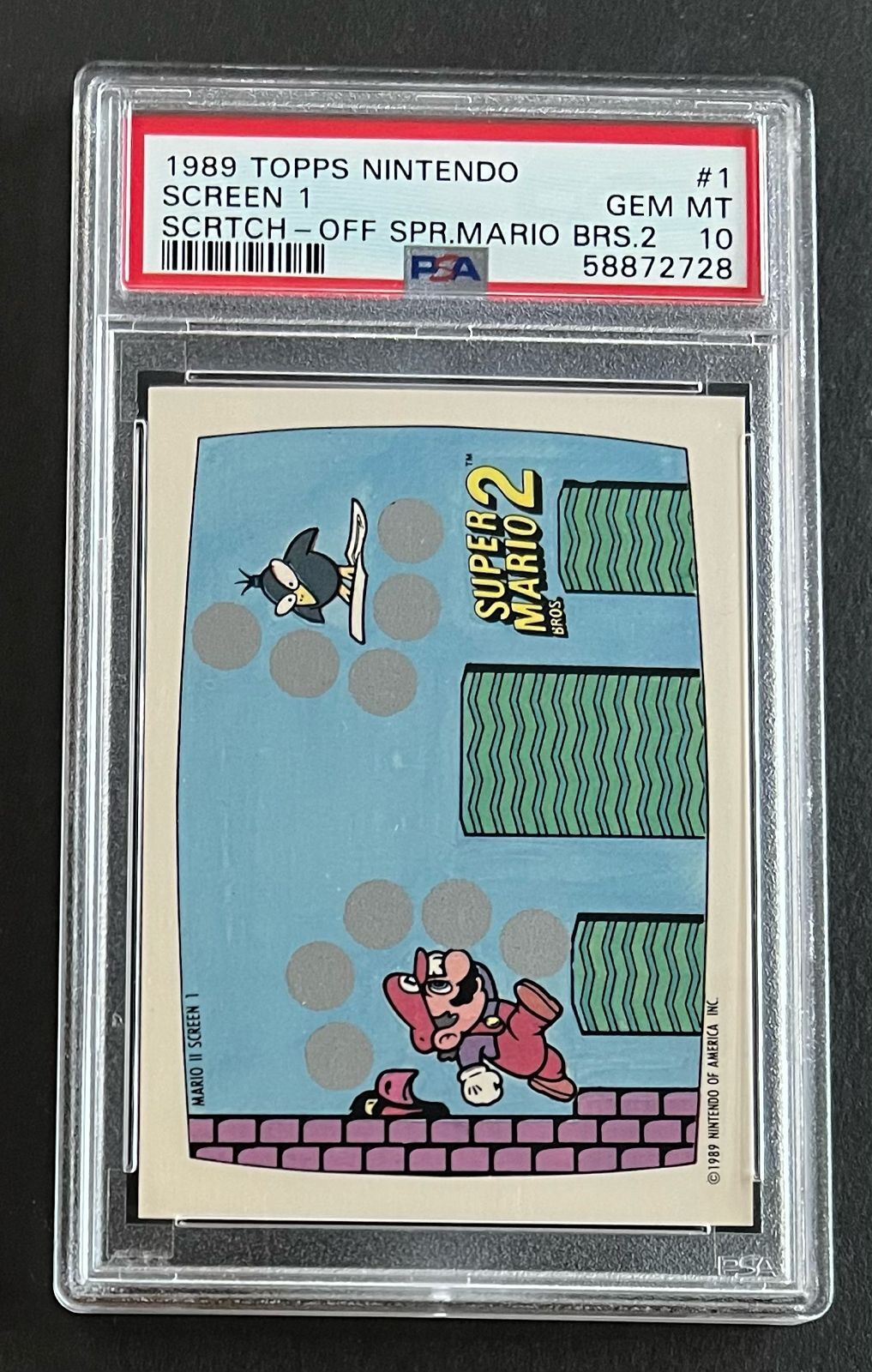 1989 Topps Nintendo Super Mario Bros 2 Game Card Screen #1 PSA 10 | eBay