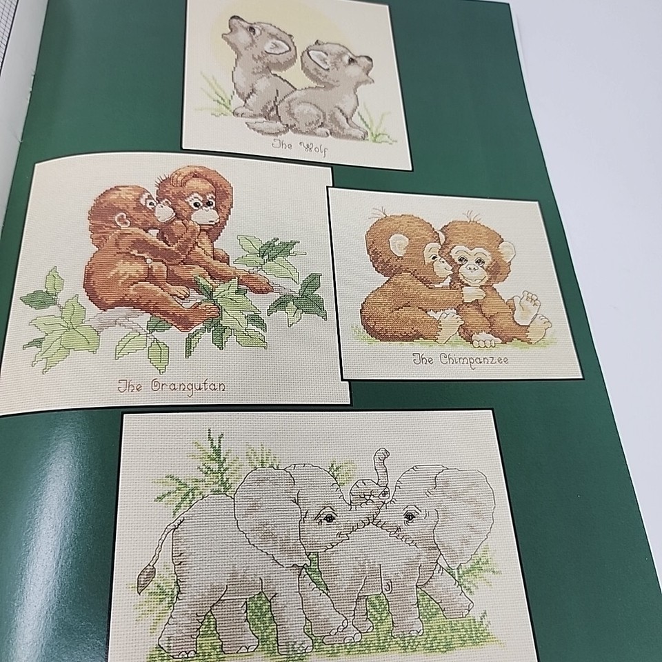 Vintage 1991 Endangered Young'uns Counted Cross Stitch Pattern Booklet ...
