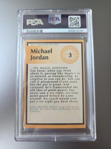 1991 Tuff Stuff Jr Insert #3 MICHAEL JORDAN Chicago Bulls NBA Finals ...