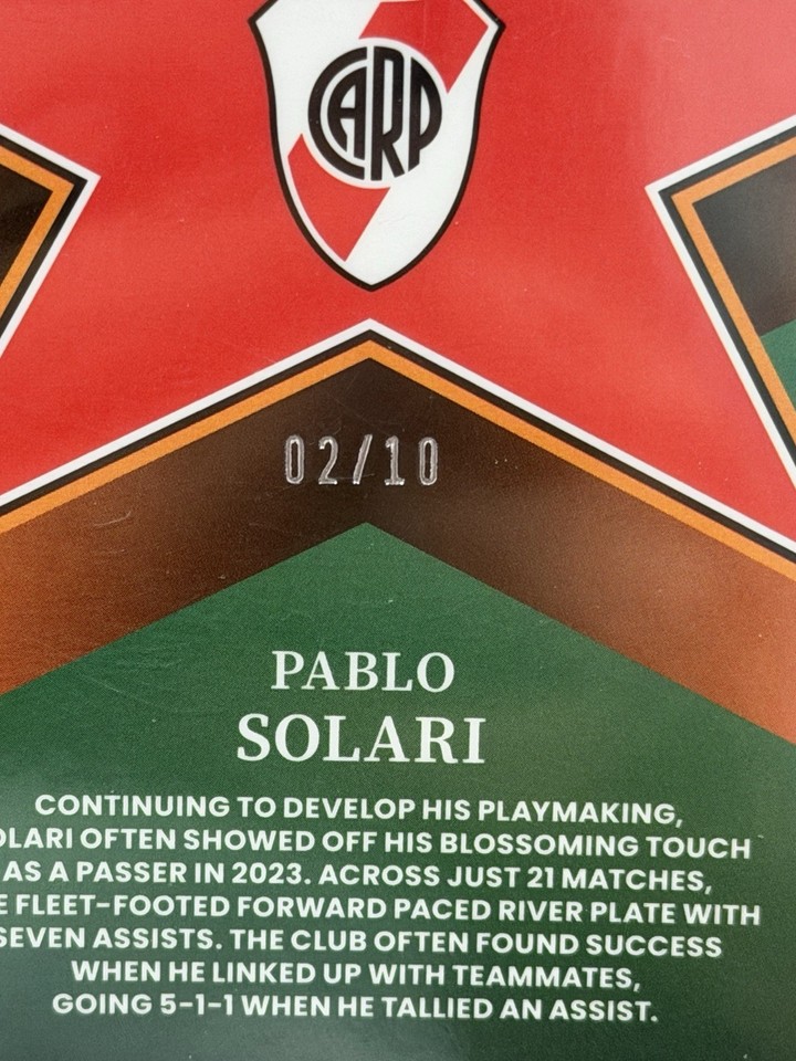 2023-24 Panini Select FIFA Silver Prizm Select Stars #19 Pablo Solari ...