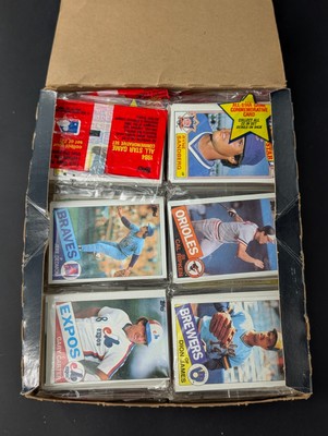 1985 Topps Baseball Rack Pack Box (24) Sealed Rack Packs w/ Carter ...