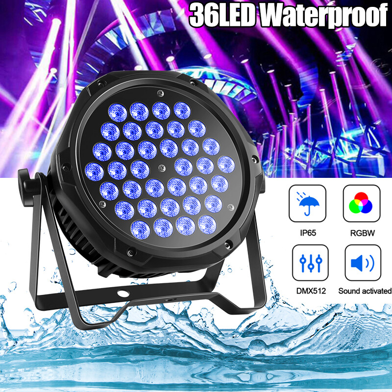36LED Waterproof RGB Stage Par Light Outdoor DMX Strobe Party DJ KTV ...
