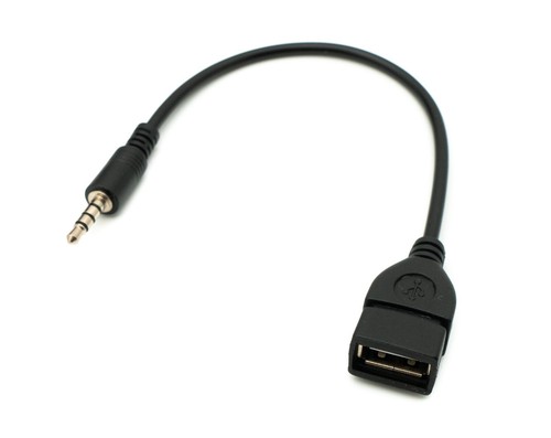 System-S USB Type A (female) to 3.5mm Jack Plug AUX Audio Cable in ...