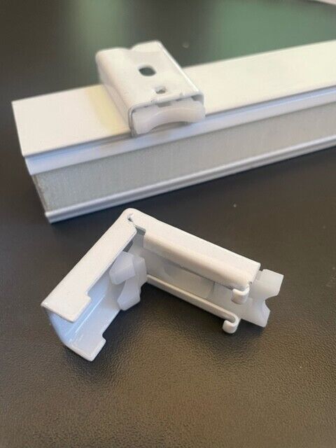 2 x Roman Blind Spring Brackets CLIP OVER type fits 26mm rectangular ...