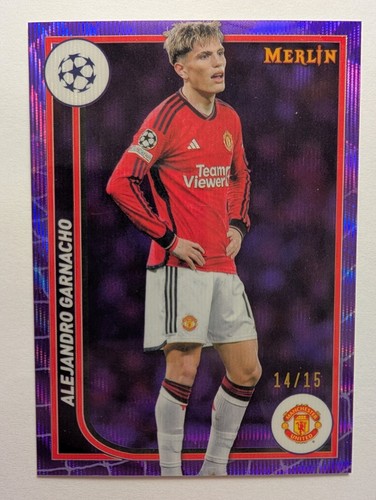 2023-24 Merlin Alejandro Garnacho Purple Wave 14/15 Manchester United ...
