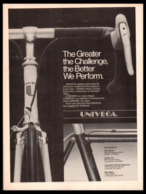 1982 UniVega-Vintage ORIGINAL Bike/Bicycle Print ad/mini poster-1980's ...